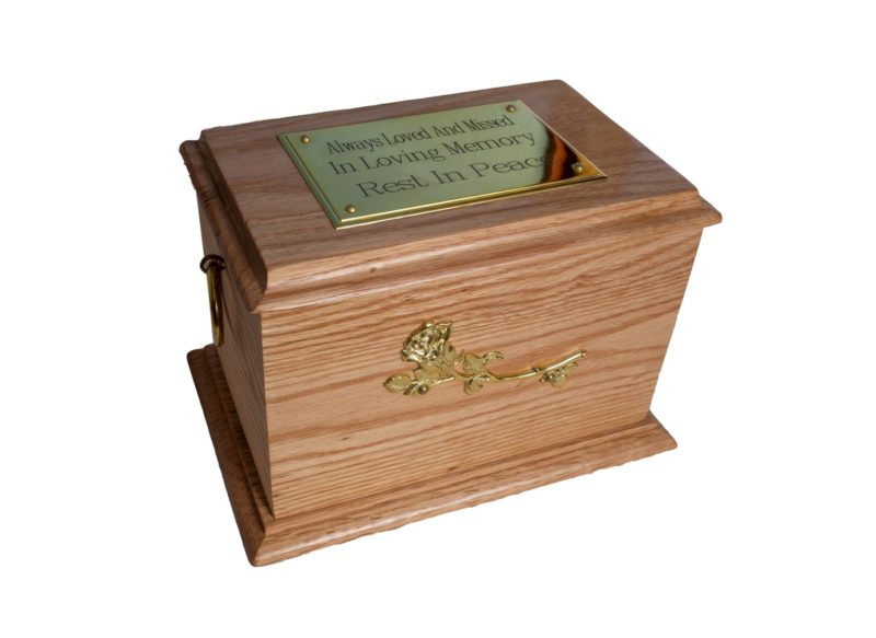 Plain Mahogany Moulded Casket - Wooden Cremation Ash Caskets from JW ...
