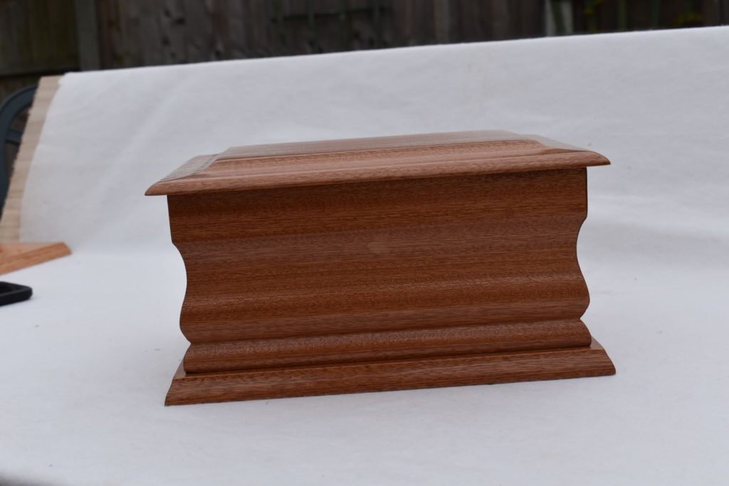 Plain Mahogany Moulded Casket - Wooden Cremation Ash Caskets from JW ...