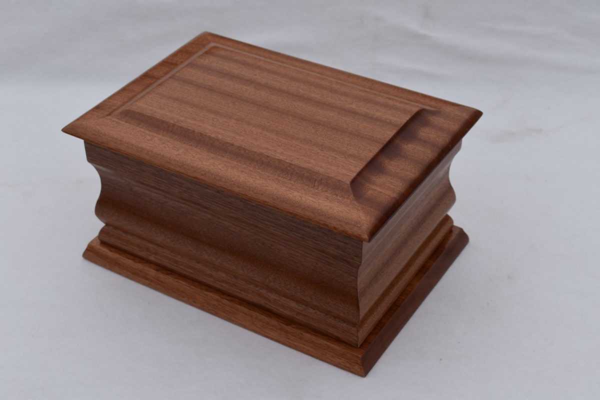 Plain Mahogany Moulded Casket - Wooden Cremation Ash Caskets from JW ...